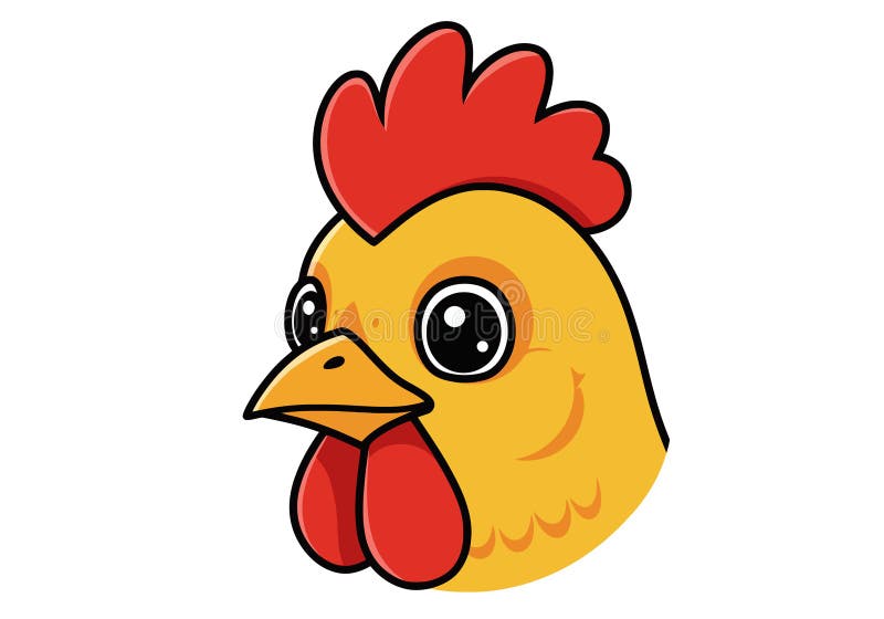 Chicken head clip art. stock illustration. Illustration of character ...