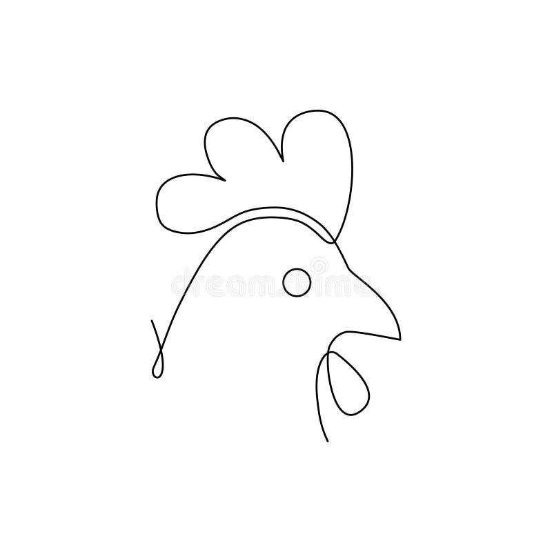 Chicken Head Line Drawing Stock Illustrations – 711 Chicken Head Line ...