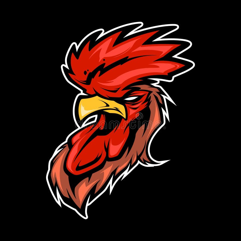 Chicken head logo stock vector. Illustration of white - 274758836