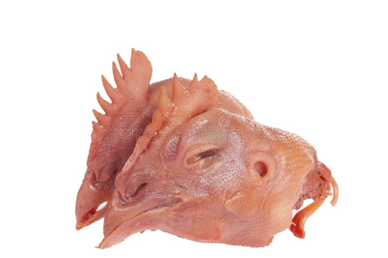 Chicken Head on White Background Stock Illustration - Illustration of ...