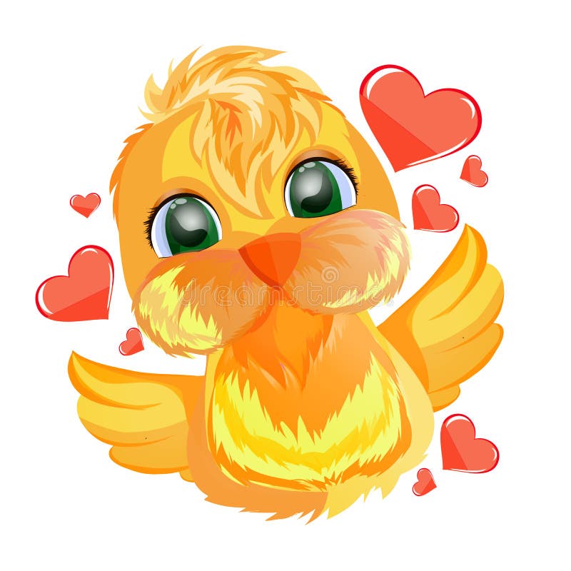 Chicken with hearts stock vector. Illustration of colorful - 109640570