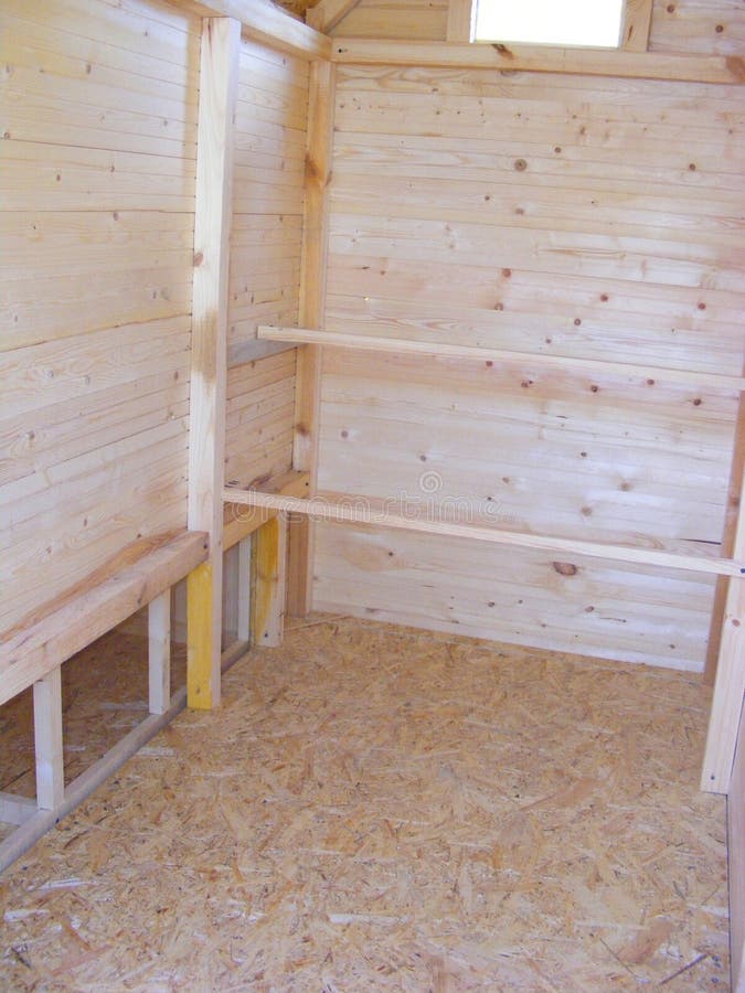 New Chicken Home Indoor, Chicken Coop on a Farm Stock Image - Image of ...