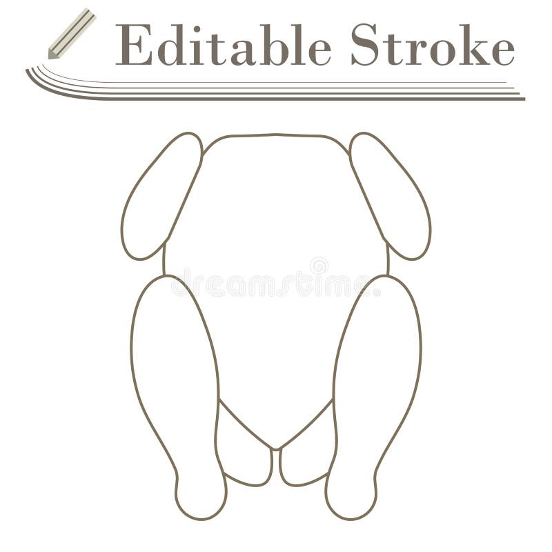 Chicken Icon stock vector. Illustration of outline, delicious - 198423042