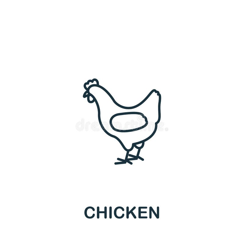 Chicken Icon. Monochrome Simple Chicken Icon for Templates, Web Design ...