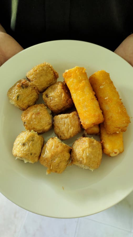 Chicken Joh and Fish Wrapped with Cheese Stock Photo - Image of chicken ...