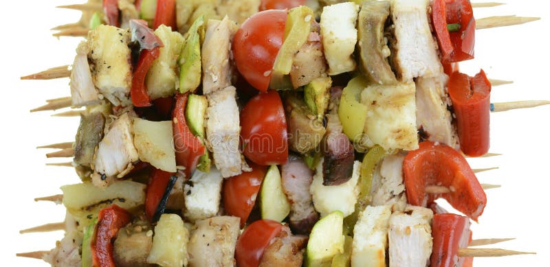 Kebab with Vegetable Garnish Stock Photo - Image of food, kebab: 14112954