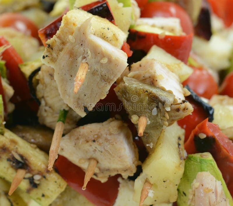 Kebab with Vegetable Garnish Stock Photo - Image of food, kebab: 14112954