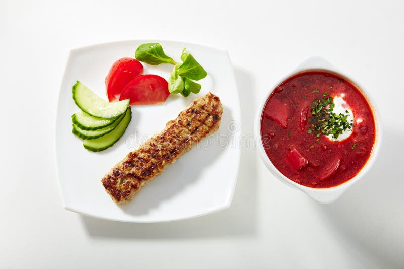 Chicken Kebab with Vegetable Stock Photo - Image of potato, chicken ...