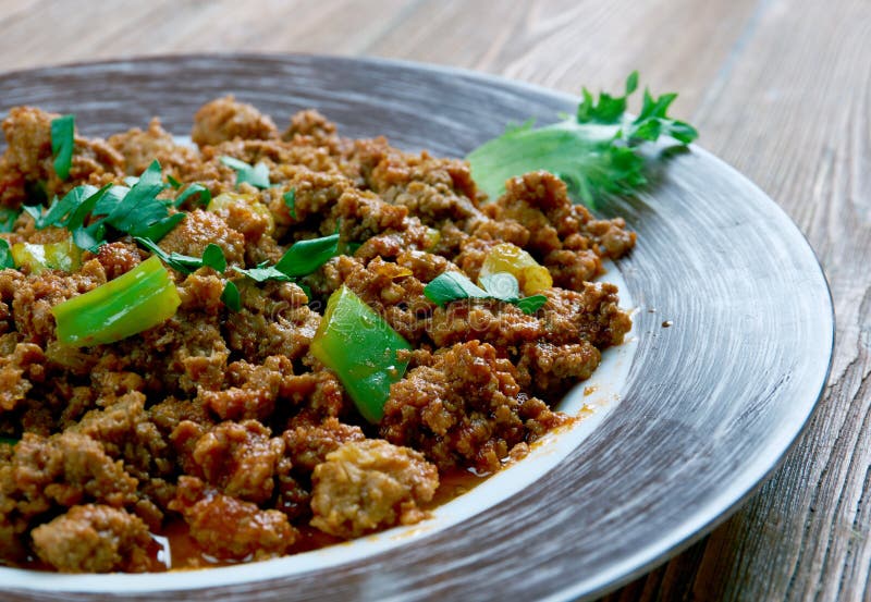 Chicken Keema stock image. Image of vegetarian, table - 71916901