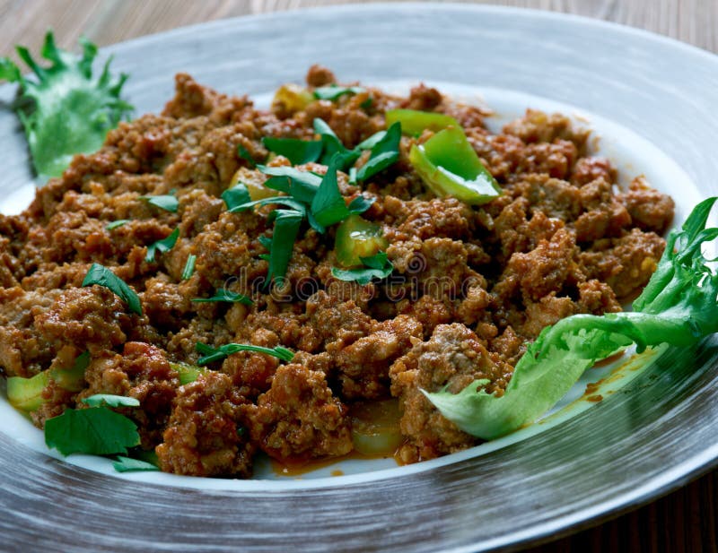 Chicken Keema stock image. Image of chicken, parathas - 72050203