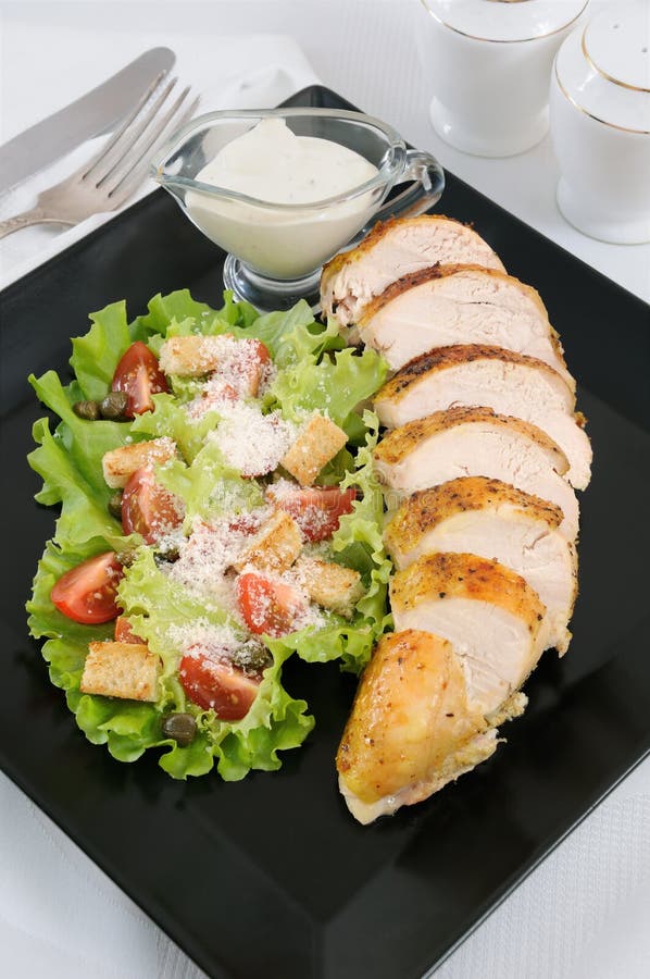 Chicken a la Caesar stock photo. Image of meat, brunch - 97425552