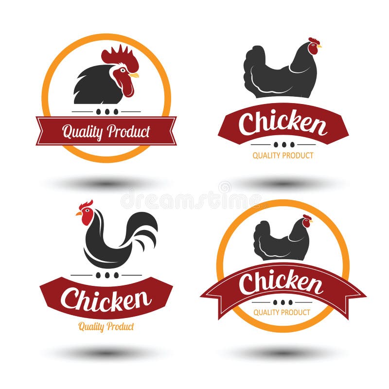 Chicken label stock vector. Illustration of menu, rooster - 67845686