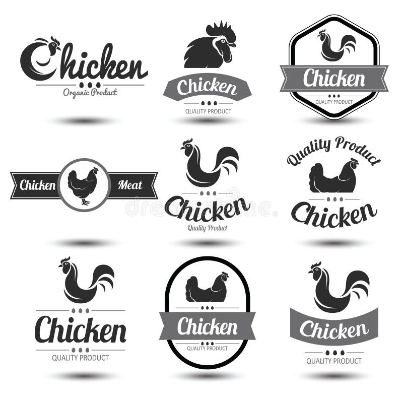 Chicken label stock vector. Illustration of rooster, chicken - 67505162