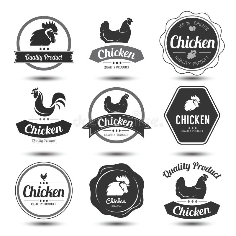 Chicken label stock vector. Illustration of symbol, premium - 67845756