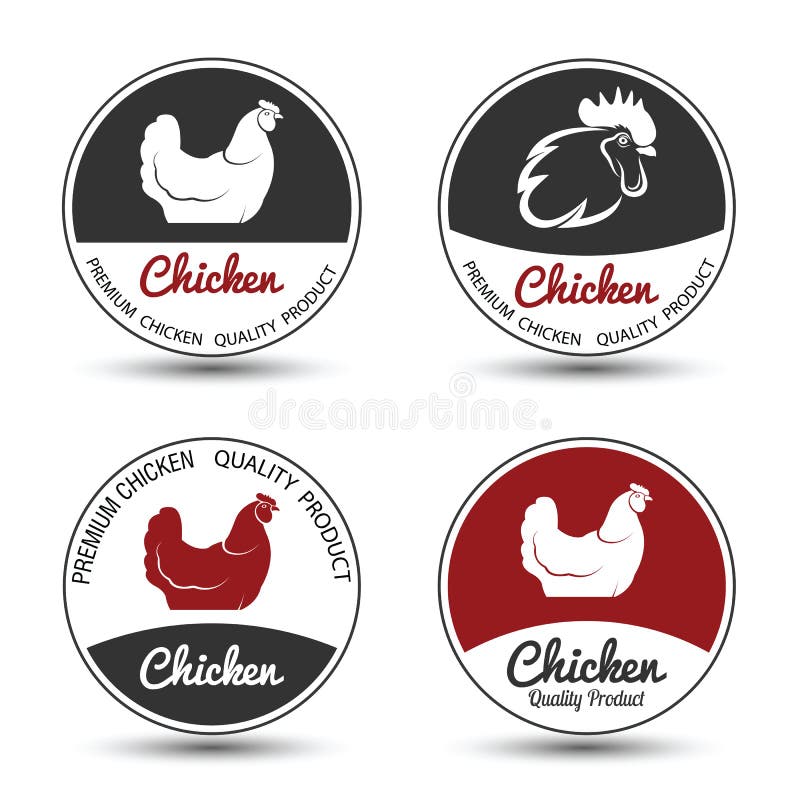 Chicken label stock vector. Illustration of farm, meat - 73156173