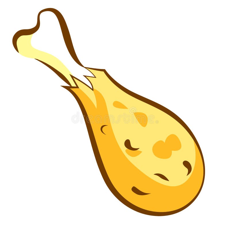 Chicken Leg Icon. Cartoon Style Design Stock Vector - Illustration of ...