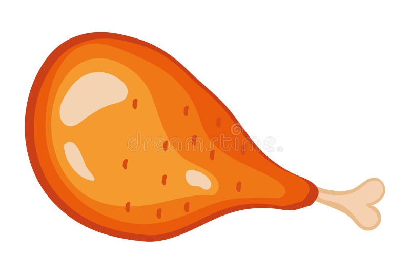 Chicken leg illustration stock vector. Illustration of calories - 298941126