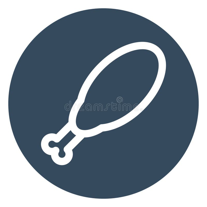Chicken Leg Outline Bold Vector Icon Which Can Be Easily Modified or ...