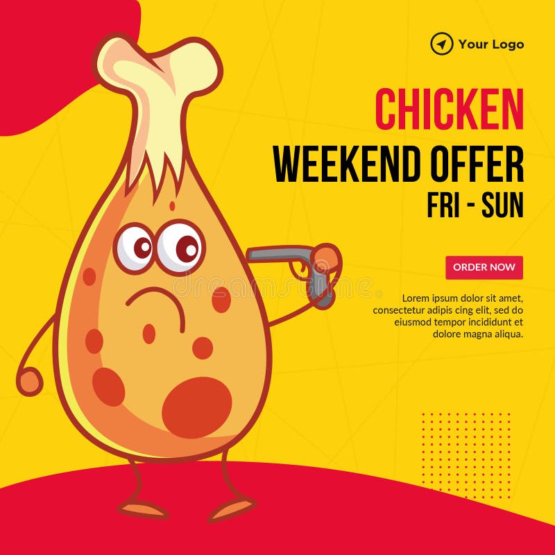Banner Design of Chicken Weekend Offer Stock Vector - Illustration of ...