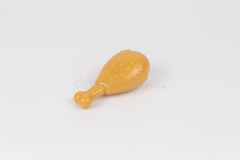 Chicken Leg Plastic Toy Child on a White Background Stock Photo - Image ...