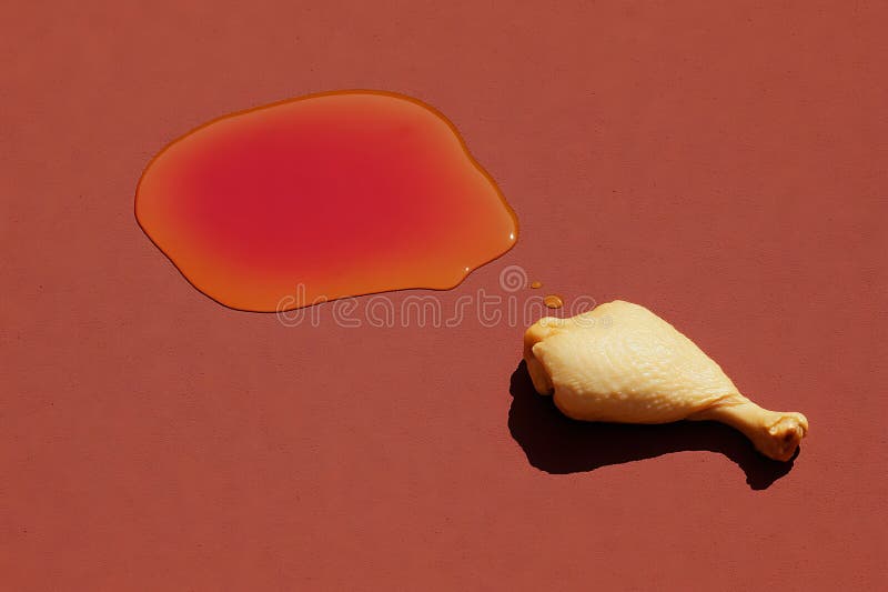 Chicken Leg Pondering Its Future State Stock Photo - Image of food ...