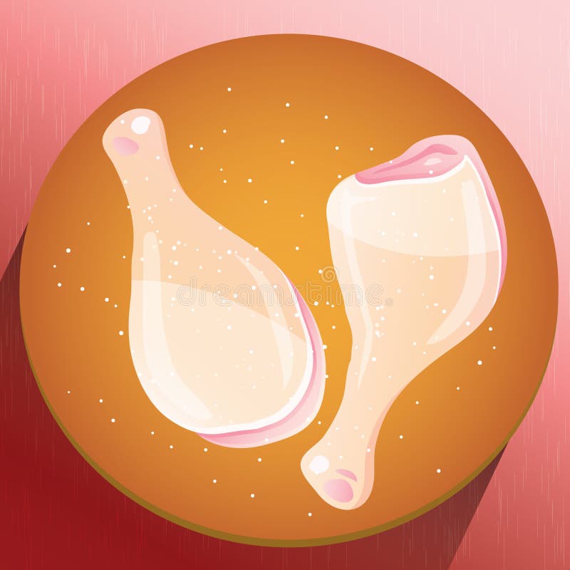 Chicken Leg. Vector Illustration Decorative Design Stock Vector ...