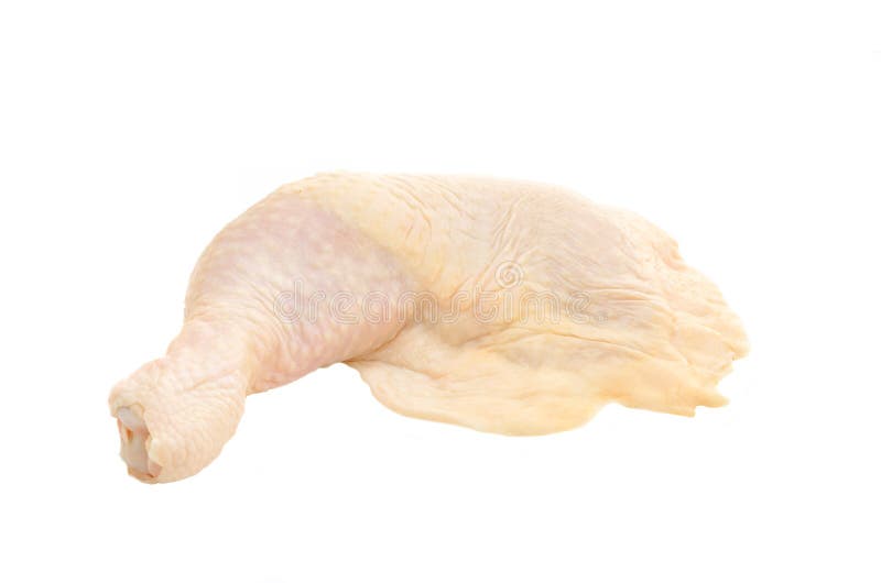 Chicken Leg on a White Background. Stock Photo - Image of broiler, bird ...