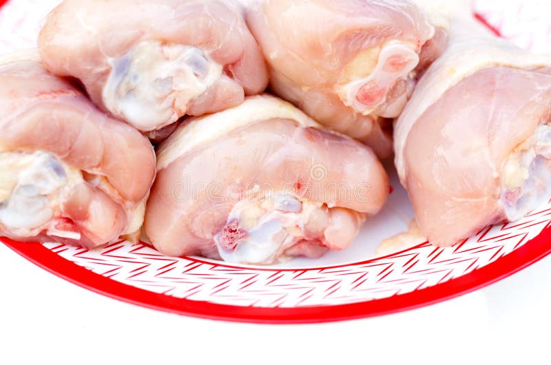 Chicken Leg White Plate Red Border Stock Photos - Free & Royalty-Free ...