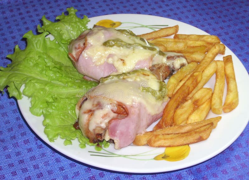 Chicken Legs with Brie Cheese Stock Image - Image of handmade, dinner ...