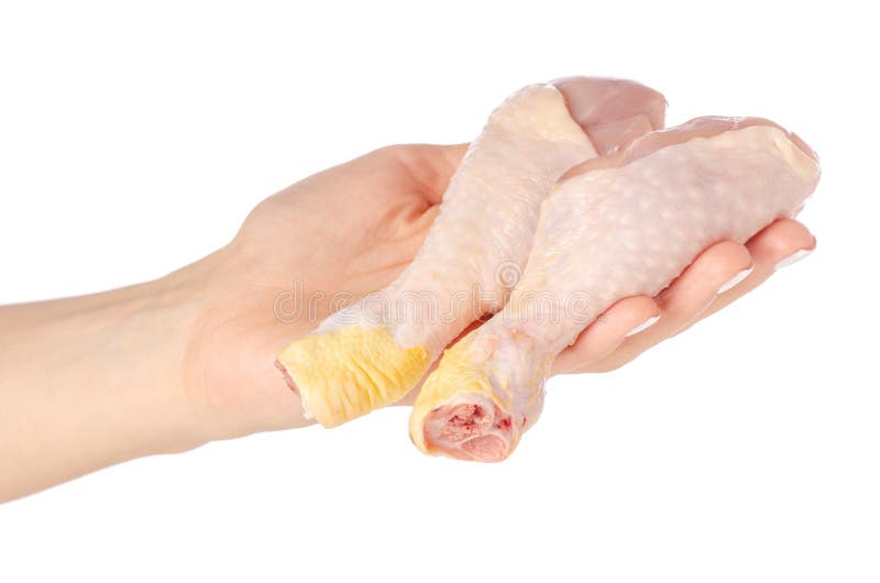 Chicken legs in a hand stock photo. Image of legs, meat - 118422184