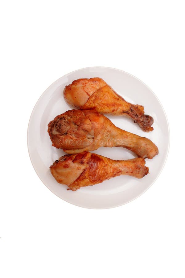 Chicken legs on the plate. stock image. Image of cuisine - 8003207