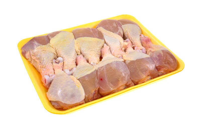 Chicken Legs in Tray Angle View Stock Image - Image of white, healthy ...