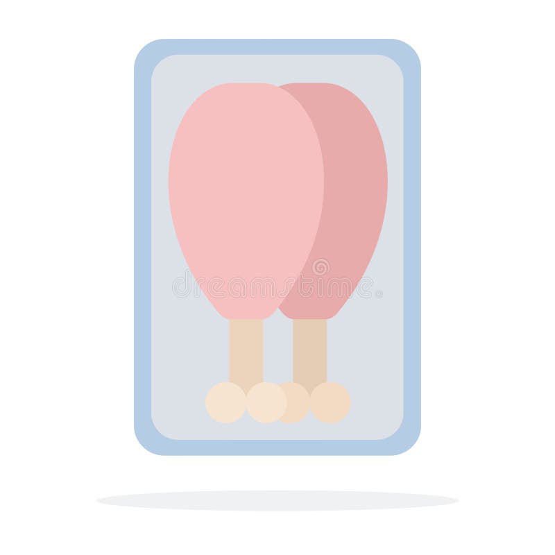 Chicken Legs in Vacuum Plastic Container Flat Isolated Stock Vector ...