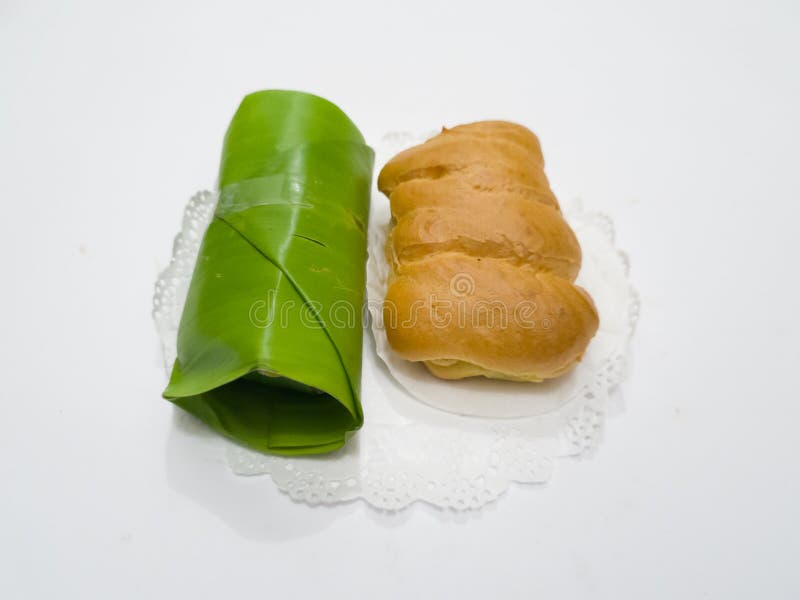 Chicken Lemper Cake and Wet Sus in a White Container Stock Photo ...