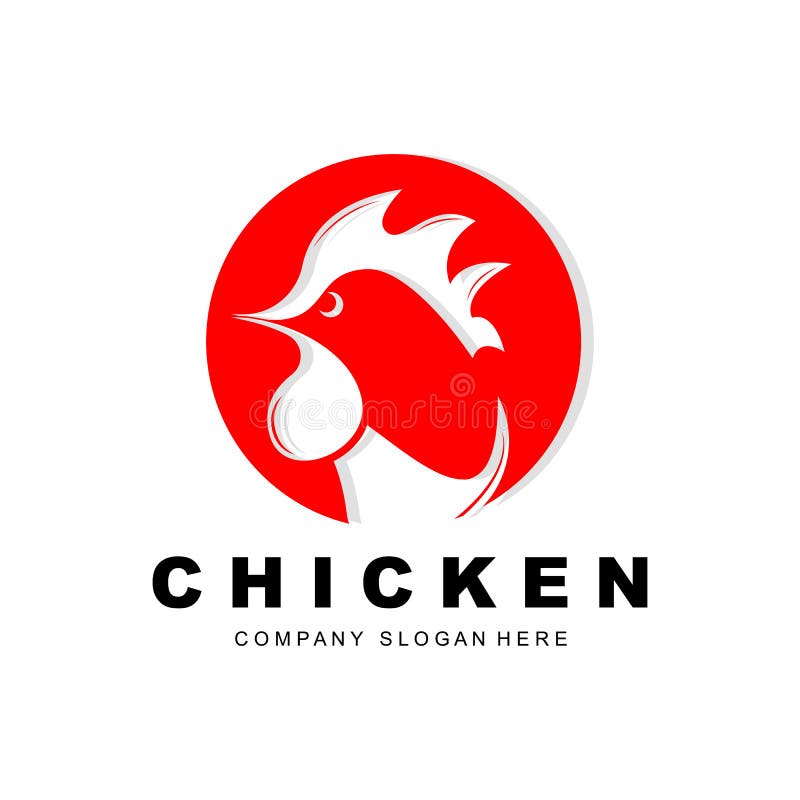Chicken Logo, Farm Animal Vector, Design for Chicken Farm, Fried ...