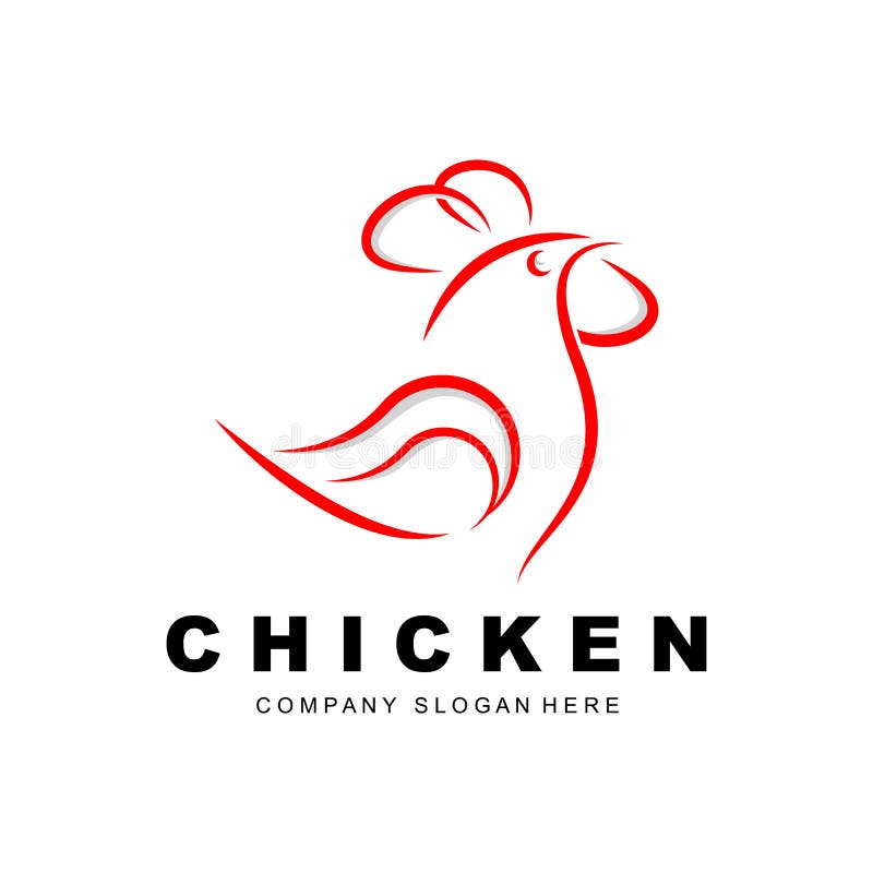 Chicken Logo, Farm Animal Vector, Design for Chicken Farm, Fried ...