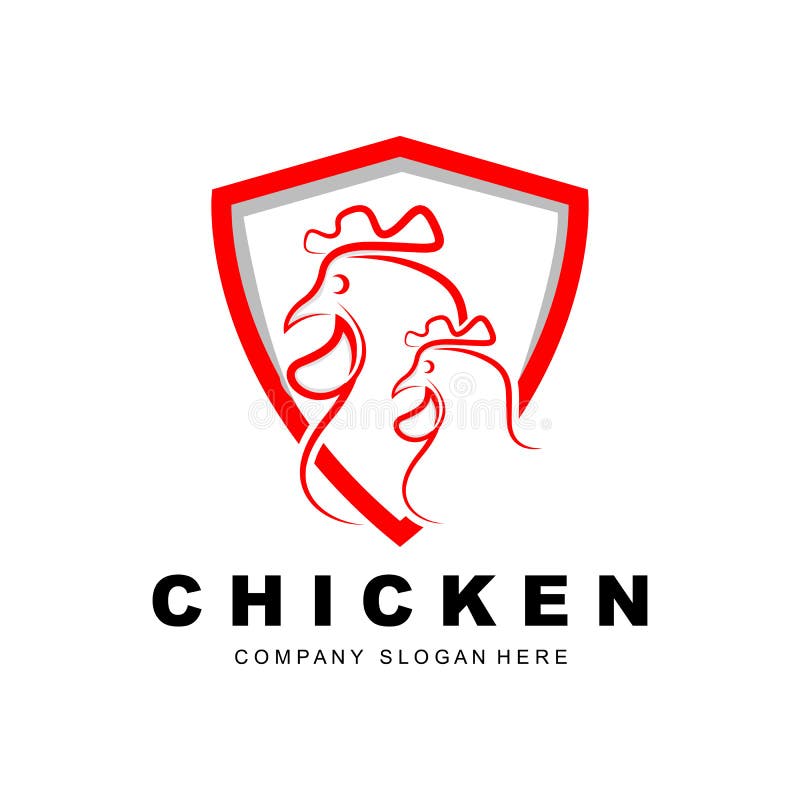 Chicken Logo, Farm Animal Vector, Design for Chicken Farm, Fried ...