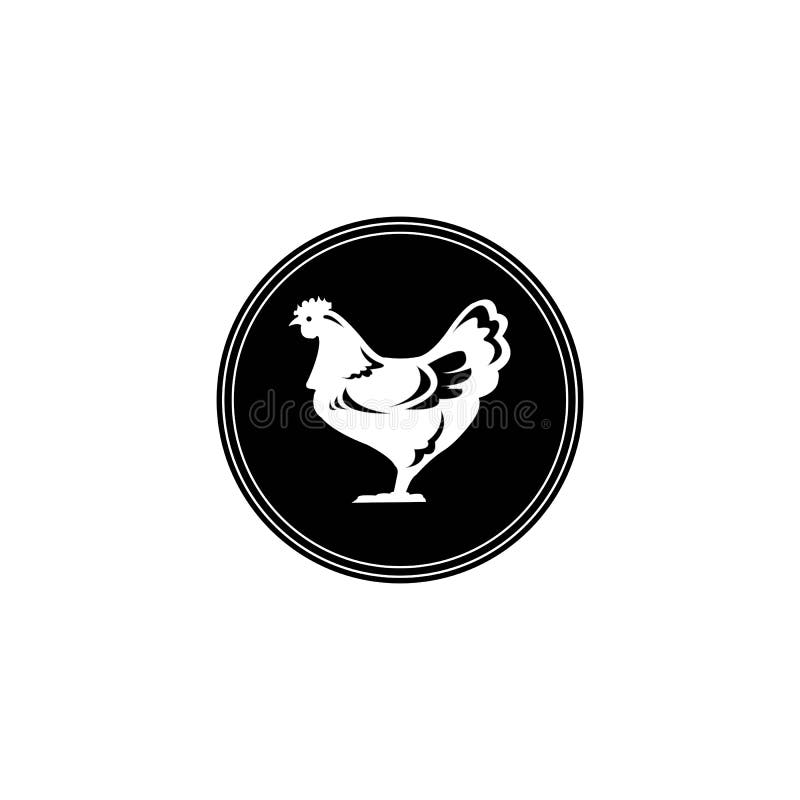 Chicken logo icon vector stock illustration. Illustration of outline ...