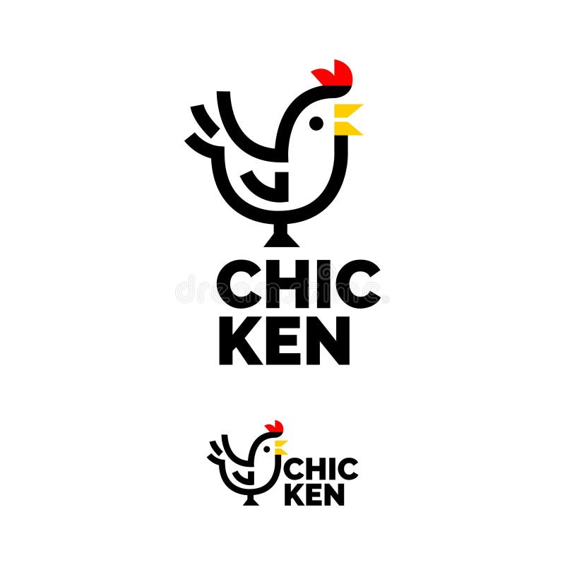 Chicken Logo and Illustration Design Template Editable and High ...