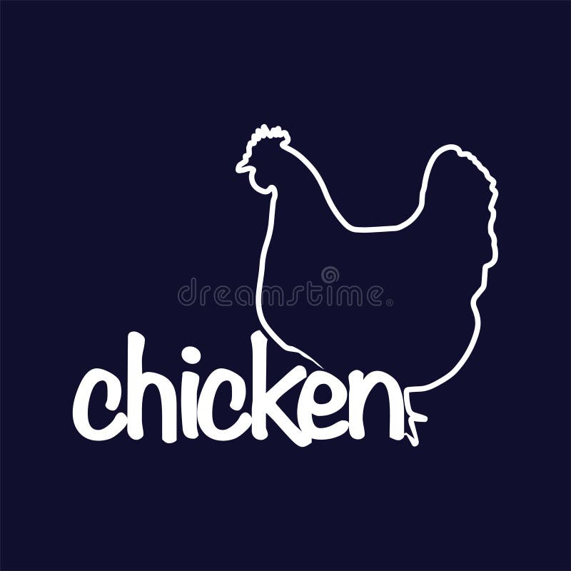 Chicken Logo Text Template stock vector. Illustration of black - 159057084