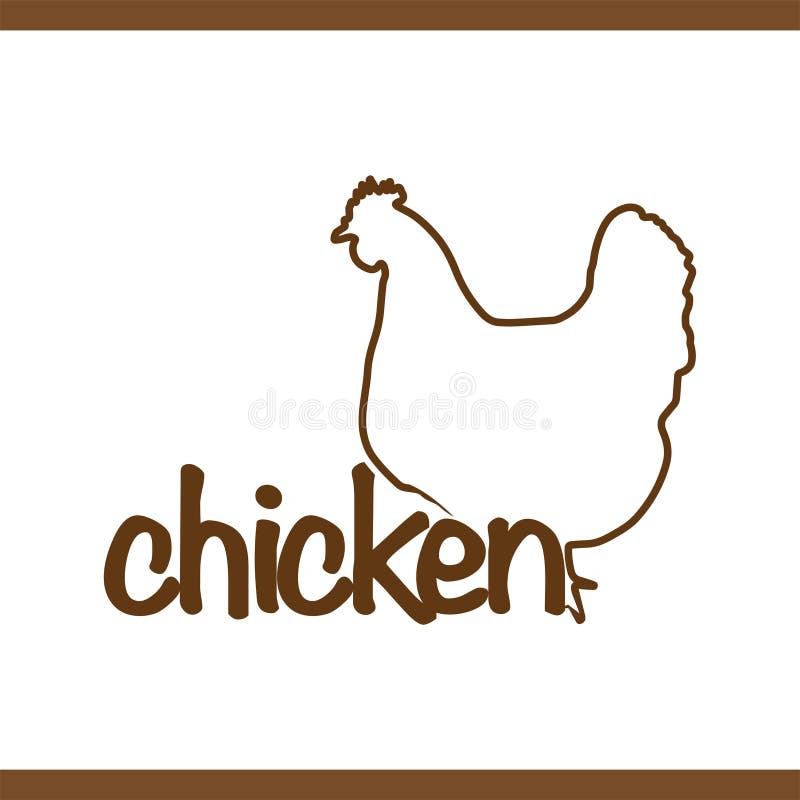 Chicken Logo Text Template stock vector. Illustration of farming ...