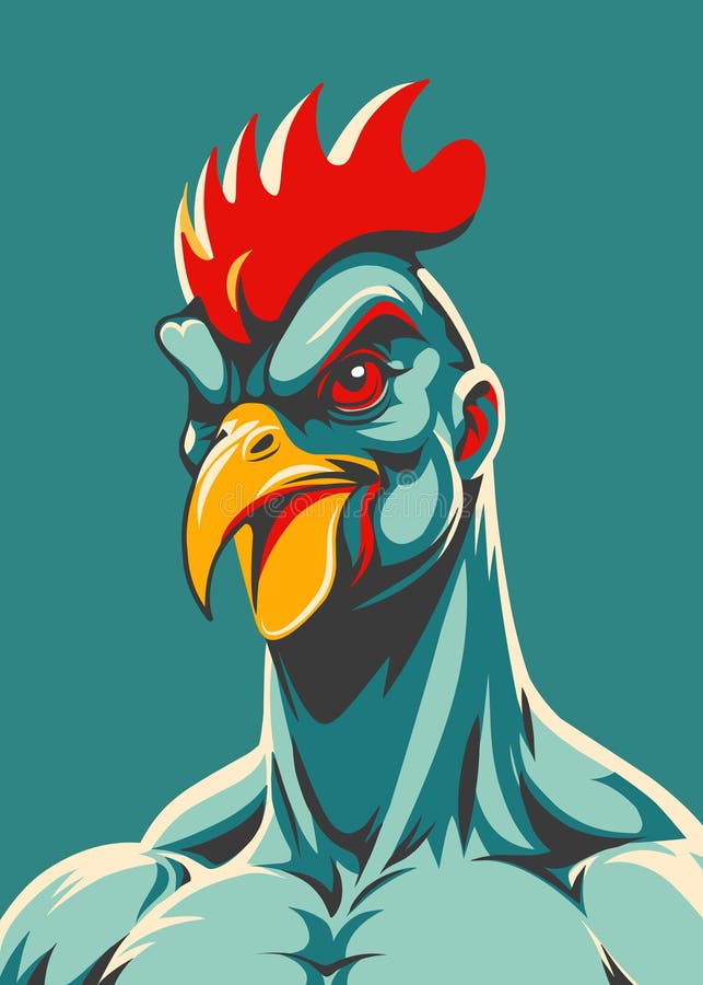 Chicken Man stock photo. Illustration of fitness, bodybuilder - 314307446