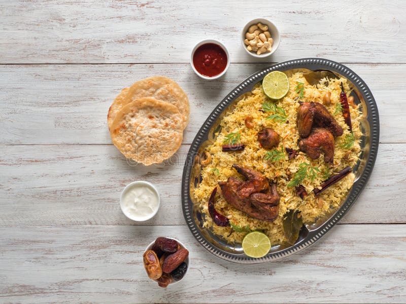 Kuzhimanthi Hot and Spicy Manthi Arabic Chicken Biryani Stock Photo ...