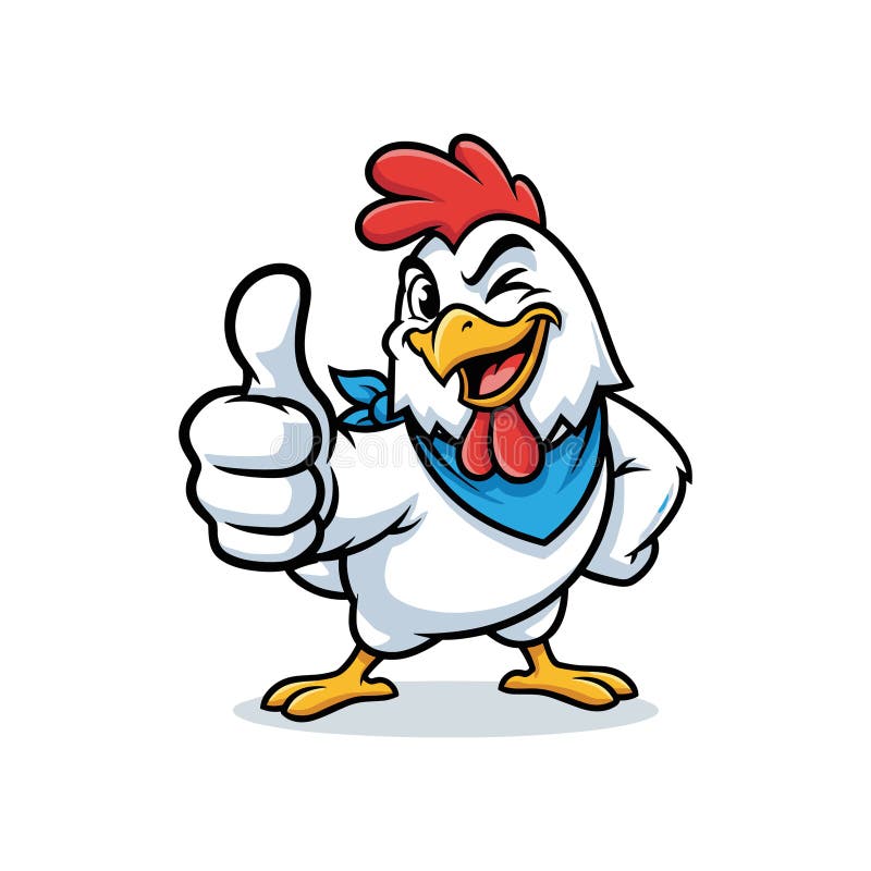 Energetic Chicken Mascot Winking Stock Illustrations – 8 Energetic ...
