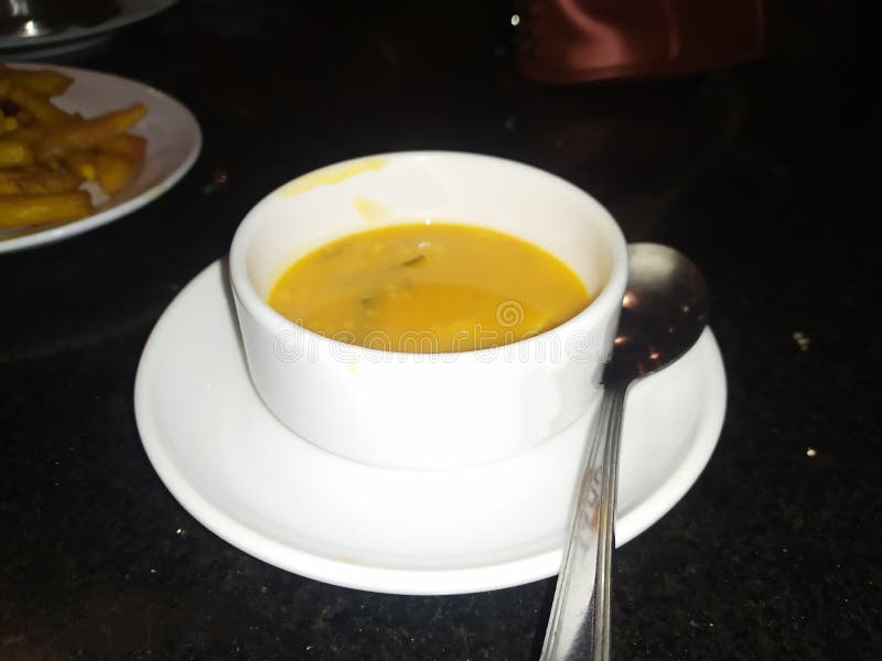 The Chicken & Mashrum Supe Stock Image - Image of spoon, supe: 154531627