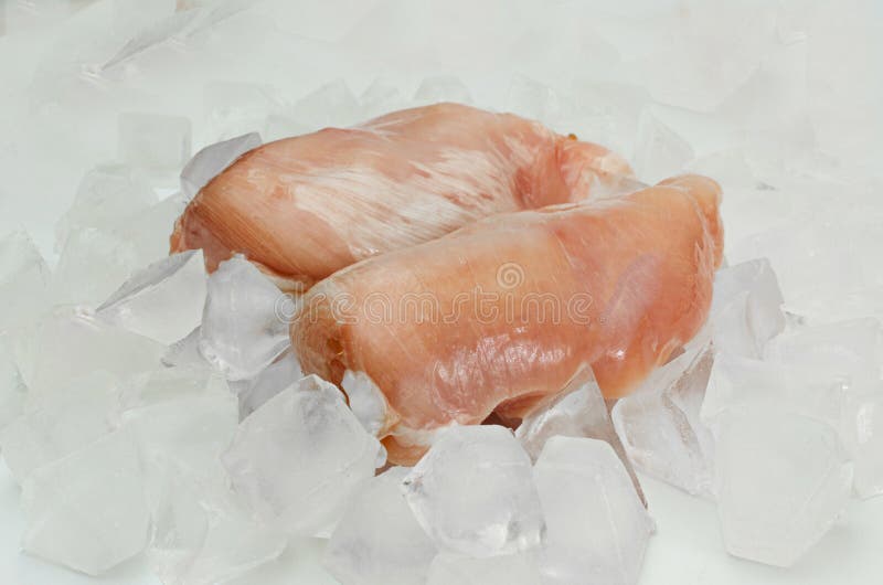 Chicken Meat on a Bed of Ice Stock Image - Image of bird, cookery ...