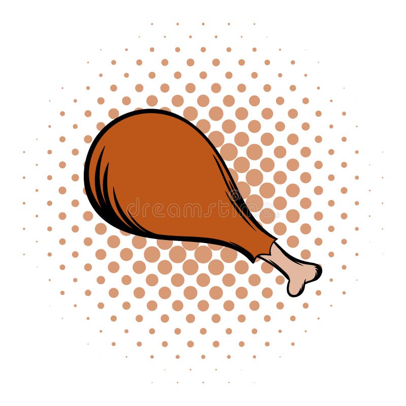Chicken Meat on the Bone Icon Cartoon Stock Vector - Illustration of ...