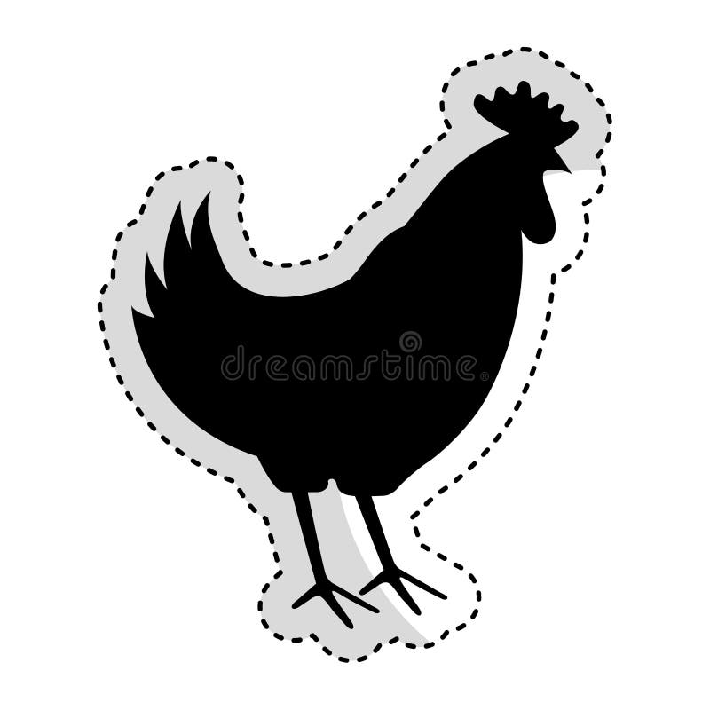 Chicken meat butchery icon stock illustration. Illustration of sign ...