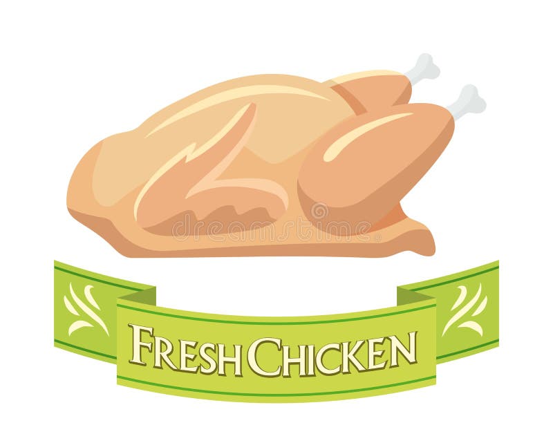 Chicken Meat. Farm Products Stock Vector - Illustration of domestic ...