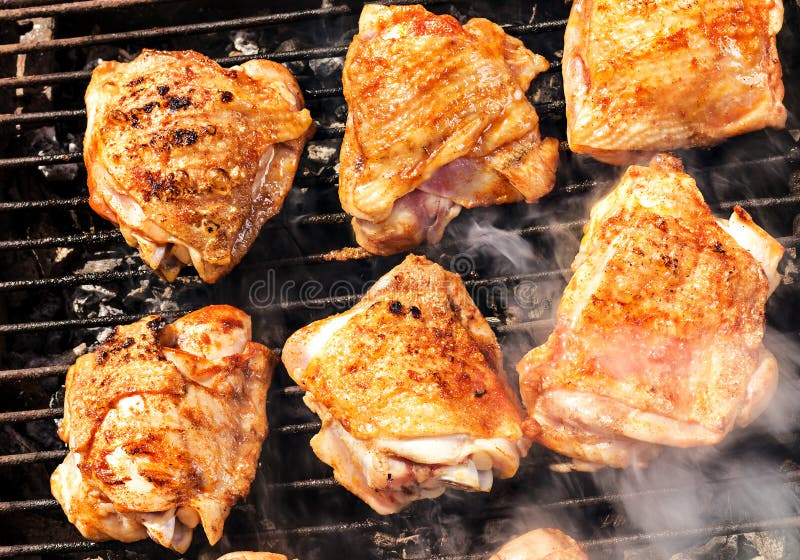 Chicken meat on the gril stock photo. Image of delicious - 30923428